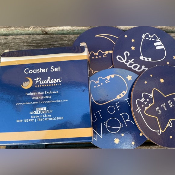 Pusheen | Kitchen | Pusheen Space Themed Coasters | Poshmark